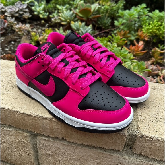 Nike | Shoes | Nike Dunk Low Womans Fierce Pink And Black Shoes ...